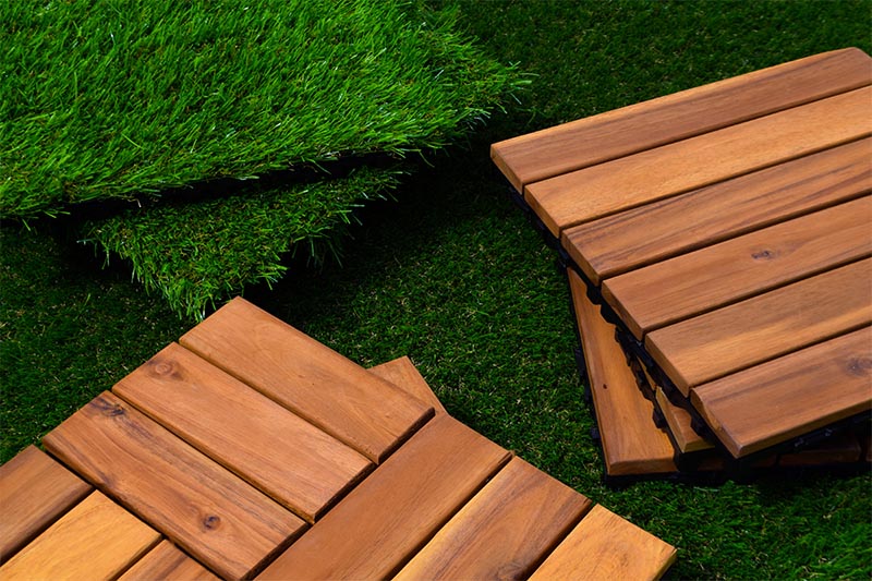 Deck Over Grass Squares